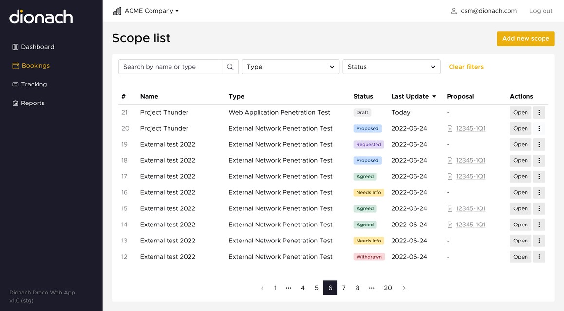 Dionach Draco Web App | Projects | Zaven | Software Development Poland